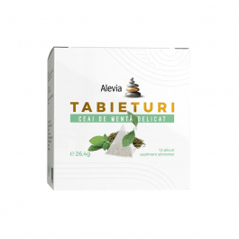 Ceai de menta delicat, 12 plicuri, tabieturi, Alevia